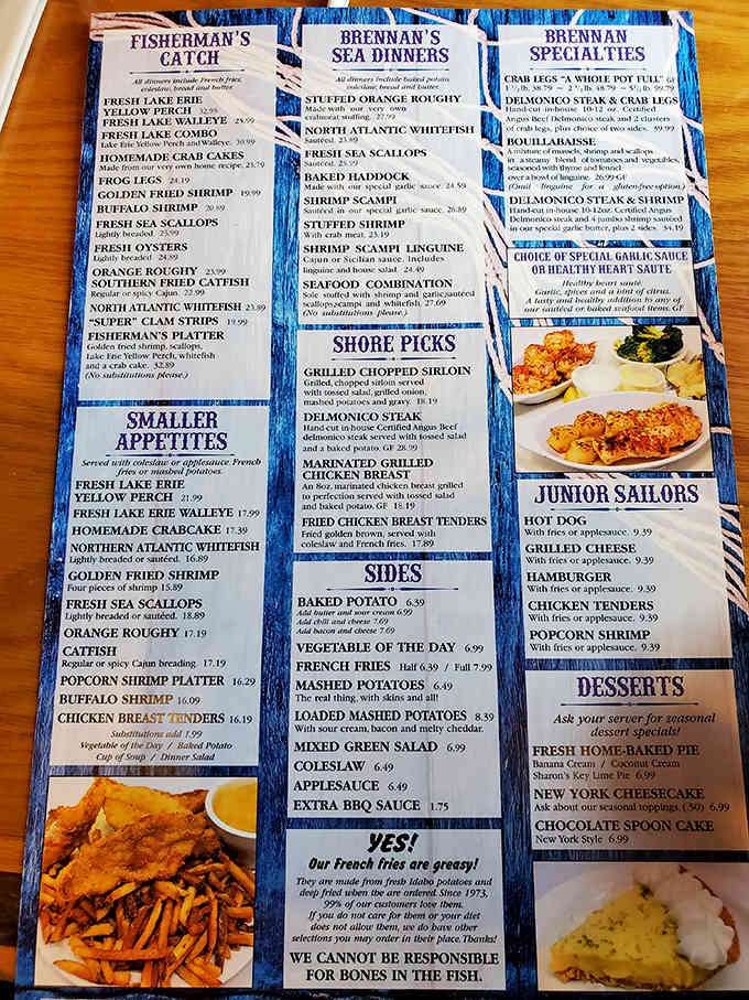 The menu reads like a love letter to all things aquatic &ndash; decisions, decisions! Those French fries boast a 97% approval rating.
