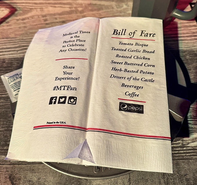 The "Bill of Fare" sounds fancier than "menu," which is the whole point of eating like it's 1093 tonight.