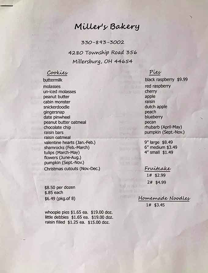 The menu showcases seasonal specialties and timeless classics, from buttermilk cookies to fruit-filled pies that change with the harvest.