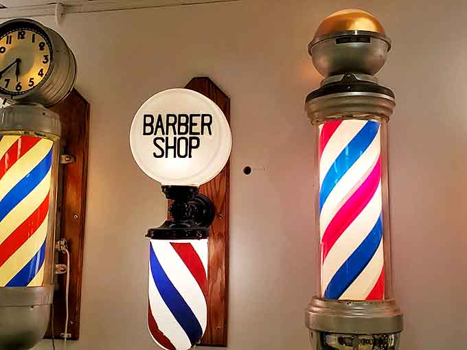 These iconic barber poles aren't just pretty decorations &ndash; they once advertised bloodletting services alongside haircuts. Sleep tight!