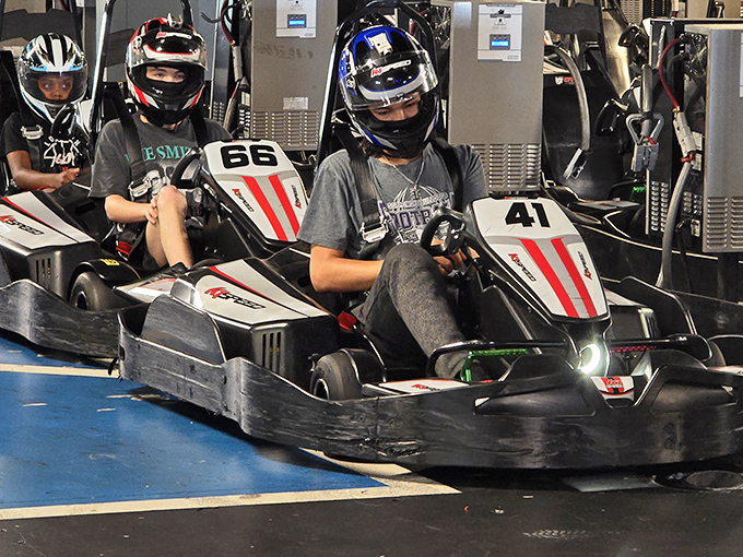 Helmets on, focus intense &ndash; these racers are discovering that competitive spirit knows no age limit when there's a checkered flag at stake.