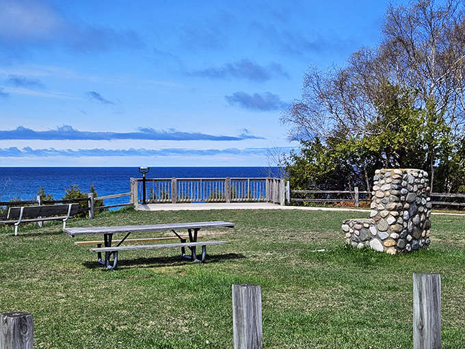 Peterson Park offers front-row seats to Lake Michigan's daily show, where the water performs its greatest hits from dawn to dusk.