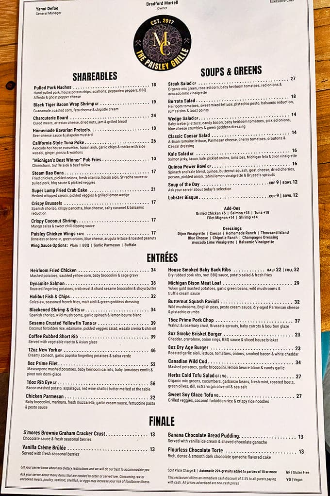 A menu that reads like poetry for the hungry&mdash;each description promising flavors that dance across your palate with joyful abandon.