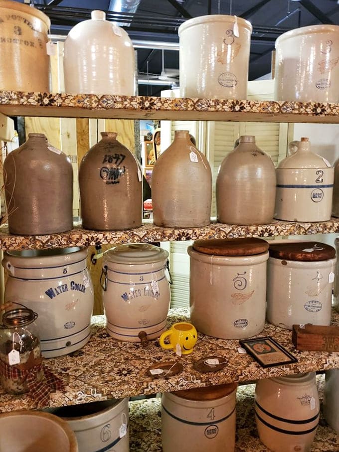 These antique stoneware crocks once held everything from pickles to moonshine, and now they're waiting to class up your kitchen.