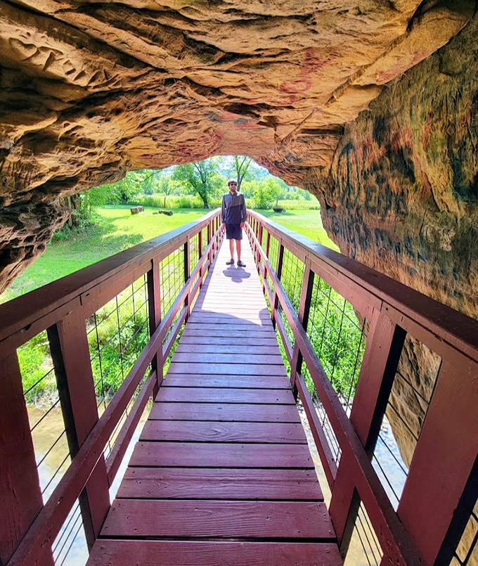 Standing at the tunnel's exit feels like discovering a portal to another world&mdash;one where time moves differently.