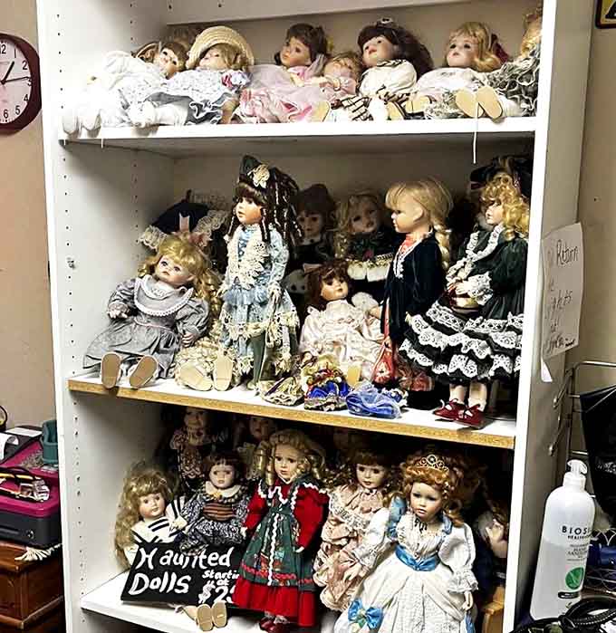 These porcelain faces aren't just collecting dust &ndash; according to staff, they're collecting souls too. Sleep tight after meeting this crew!
