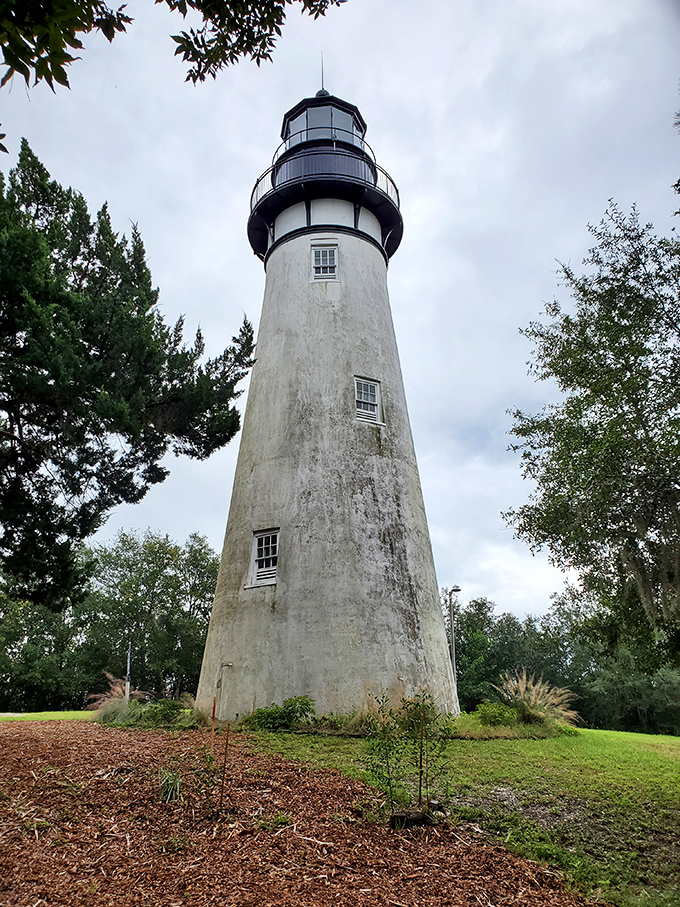 Up close, the lighthouse reveals its weathered character &ndash; like a maritime grandfather with stories etched into every surface.