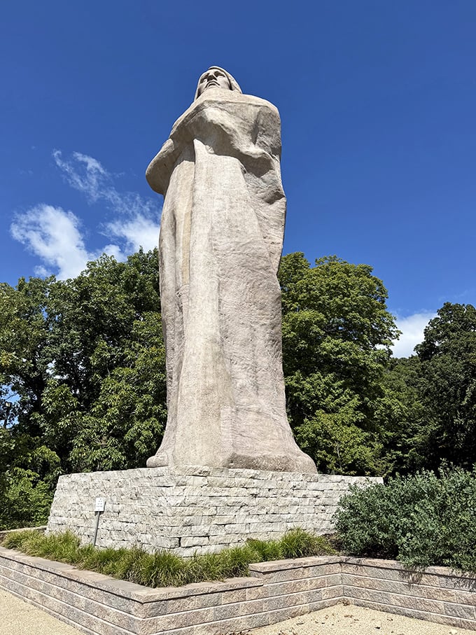 Standing before this 48-foot colossus makes visitors feel delightfully insignificant, a humbling reminder of our place in the grand scheme of things.