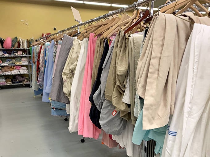 The clothing section offers everything from everyday basics to "where would I wear this but I must have it" statement pieces.