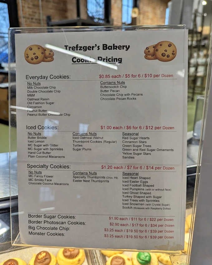 The cookie menu reads like a sweet tooth's bucket list &ndash; from everyday classics to specialty treats that deserve their own fan clubs.