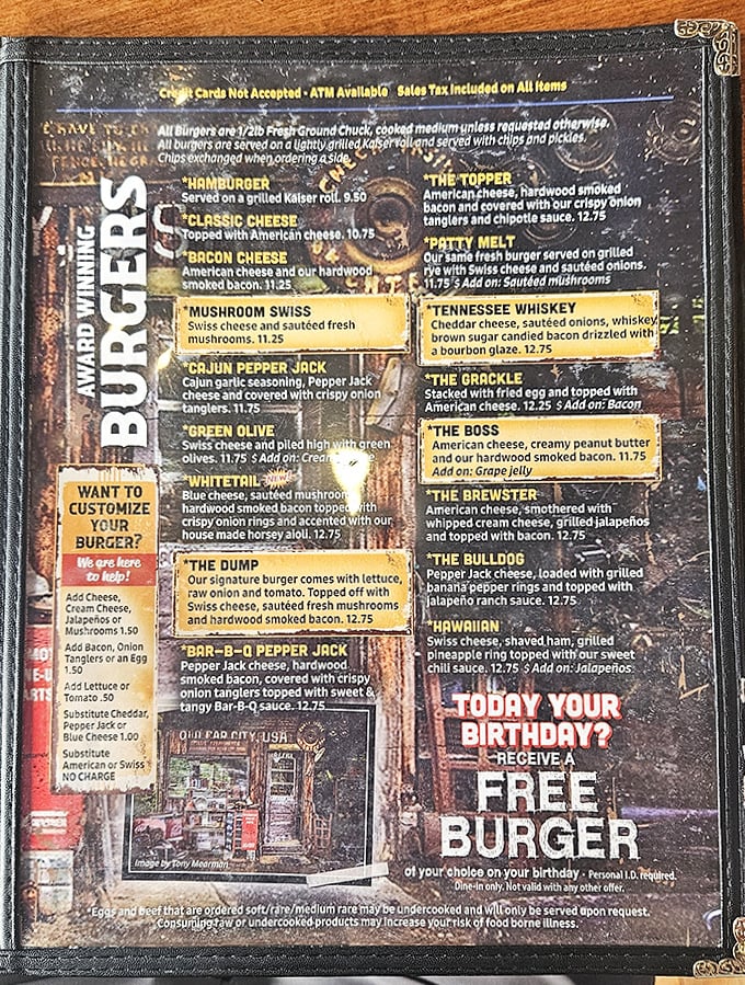 The burger menu reads like poetry for the hungry soul &ndash; each option more tempting than the last, with clever names that hint at flavor adventures.