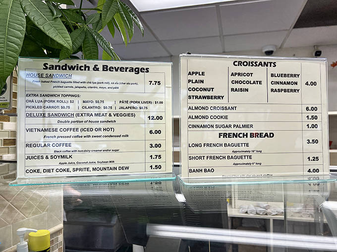 Decisions, decisions! The menu board tempts with Vietnamese-French fusion offerings that'll make your mouth water instantly.