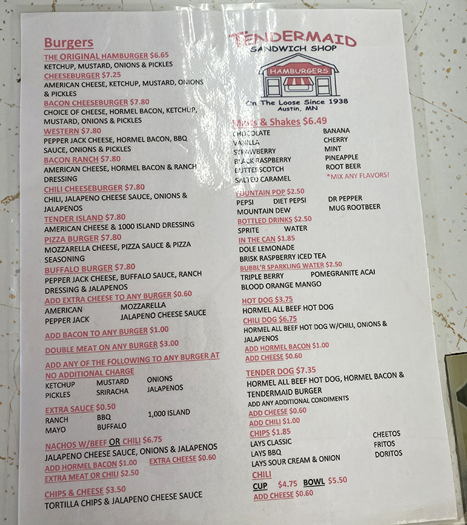 The menu board tells a story of culinary focus &ndash; when you do something this well, why complicate things?