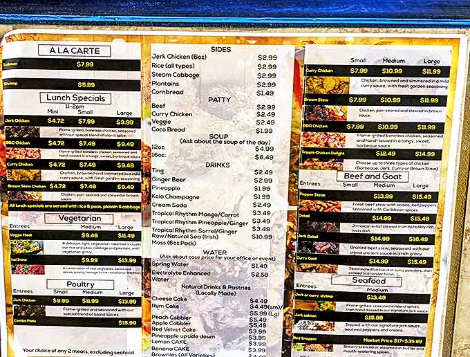 The Avalanche menu board &ndash; where decisions are difficult, regrets are impossible, and calories don't count on vacation.