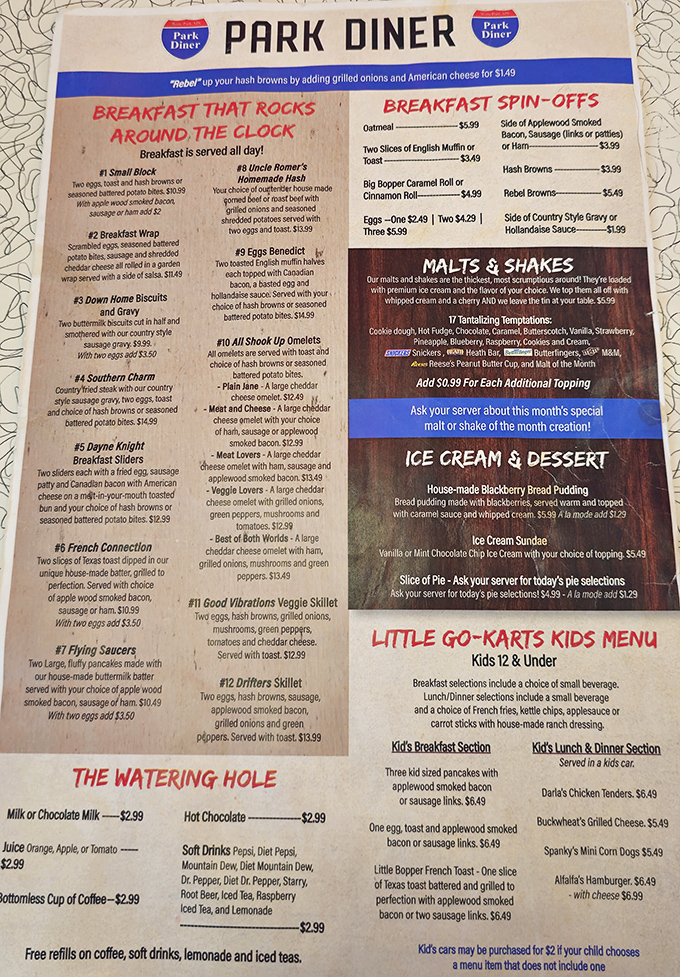 "Breakfast That Rocks Around The Clock" isn't just clever menu copy &ndash; it's a promise delivered in pancake form all day long.