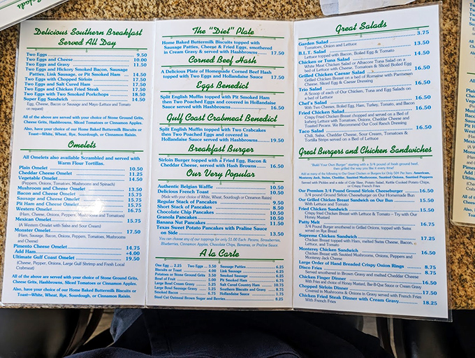 The menu reads like a love letter to breakfast classics, with each description more mouthwatering than the last.