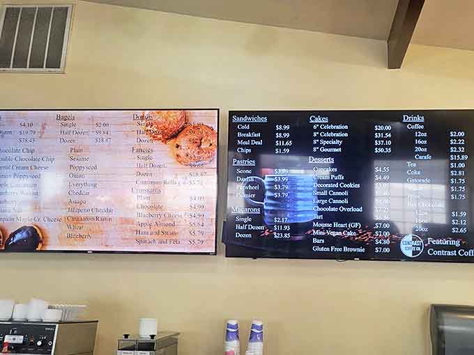 The menu board showcases a dizzying array of options &ndash; each one more tempting than the last.