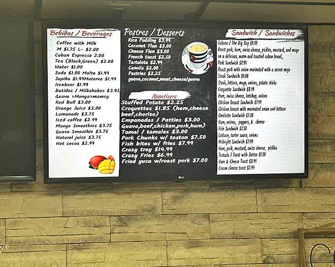 The menu board reads like a love letter to Cuban cuisine &ndash; from cafecito to croquetas, each item promises a direct flight to Havana.