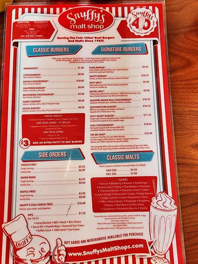 The menu doesn't mince words &ndash; just straightforward American classics that have kept locals coming back since the Reagan administration.