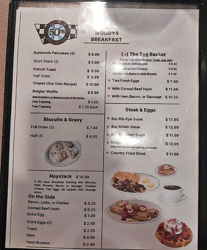 The breakfast menu reads like a love letter to morning indulgence &ndash; from fluffy pancakes to the towering "Haystack" that could feed a small army.