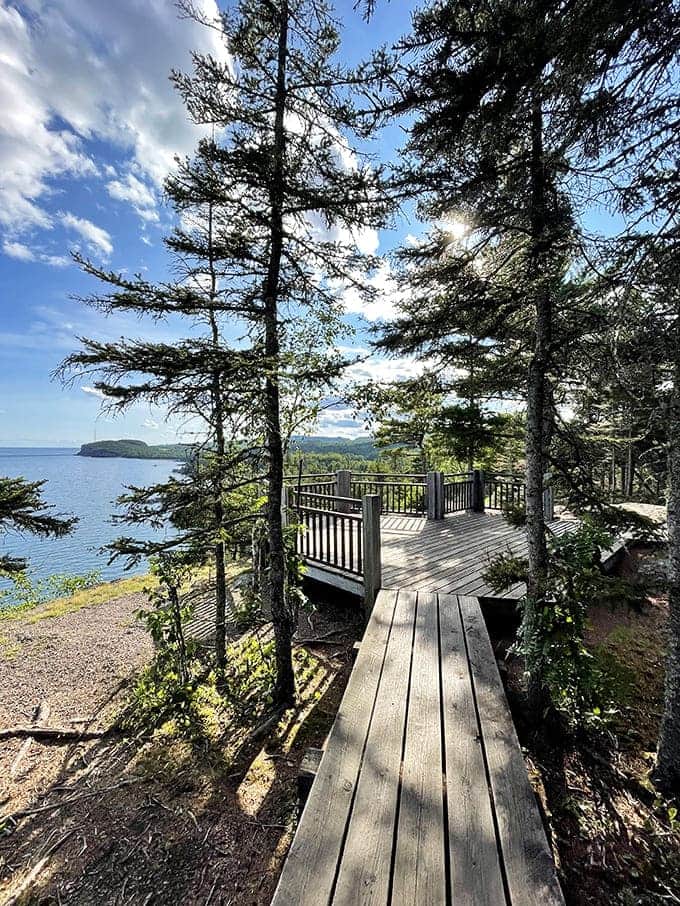 This wooden viewing platform offers front-row seats to Lake Superior's grandeur, no ticket required.