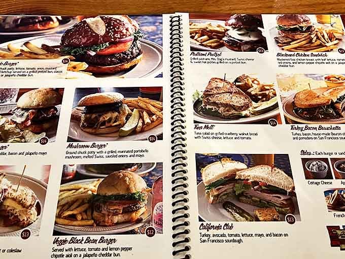 A menu that makes decisions nearly impossible &ndash; each burger and sandwich description reads like a love letter to your taste buds.