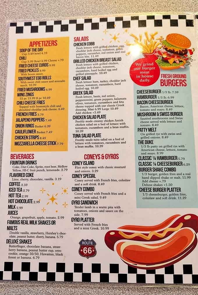 The menu reads like a greatest hits album of American comfort food &ndash; from hearty breakfasts to hand-pressed burgers and those famous milkshakes.