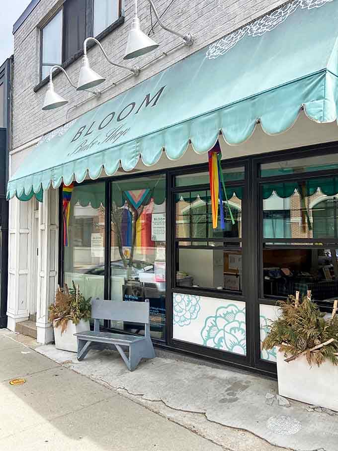 The mint-green awning and cheerful storefront practically beg you to come inside and try something sweet and wonderful.