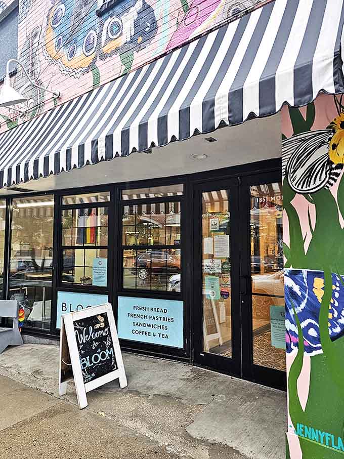 Those bold stripes and bright colors announce that this isn't your grandmother's bakery, though she'd definitely approve of the treats.