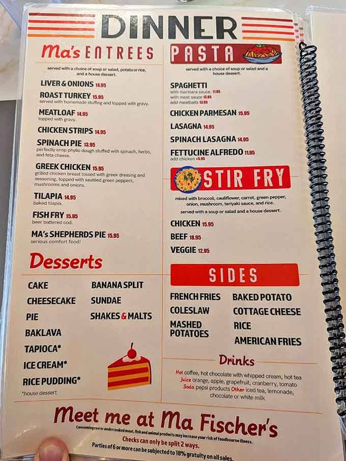 Ma's menu reads like a love letter to comfort food classics &ndash; from hearty entrees to pasta dishes that would make any grandmother proud.