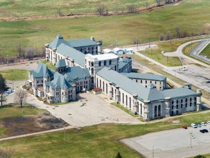 From above, the reformatory's massive footprint reveals its true scale &ndash; a stone labyrinth where thousands of men once served time.