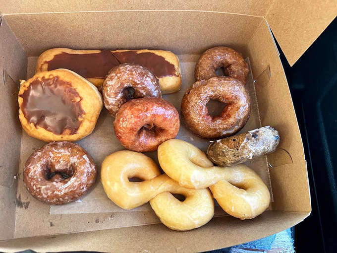 A treasure box of morning happiness &ndash; these aren't just donuts, they're edible joy bombs waiting to detonate on your taste buds.