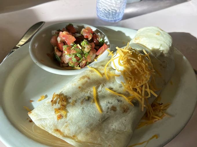 This breakfast burrito isn't trying to reinvent the wheel&mdash;it's just perfecting it with fluffy eggs, melted cheese, and fresh pico.