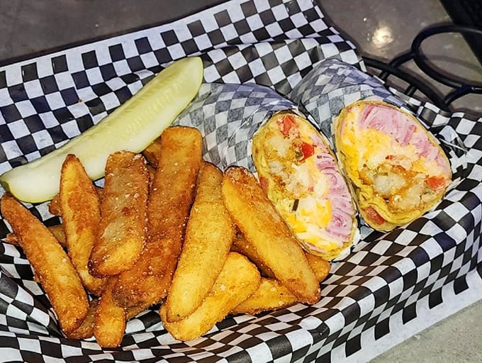 This breakfast wrap deserves its own star on the Hollywood Walk of Fame &ndash; stuffed with savory goodness that would make any hobbit order seconds.