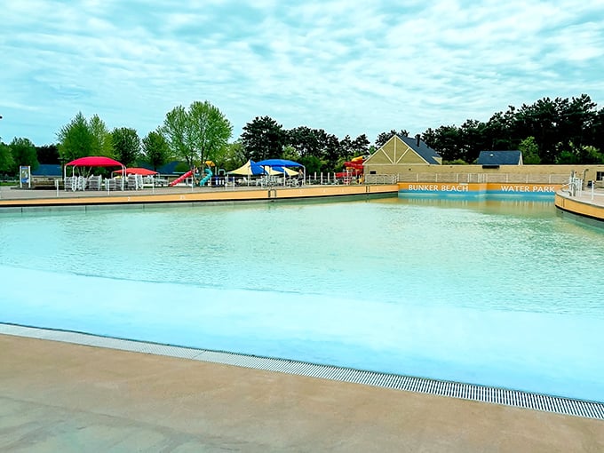 A serene moment at the water's edge &ndash; before hundreds of excited visitors turn tranquility into joyful chaos.