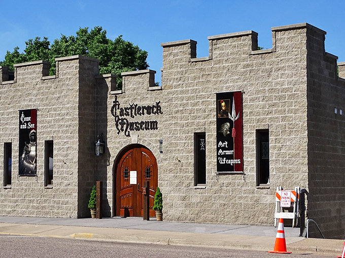 The Castlerock Museum's medieval facade promises unexpected treasures inside &ndash; knights and armor in America's heartland!