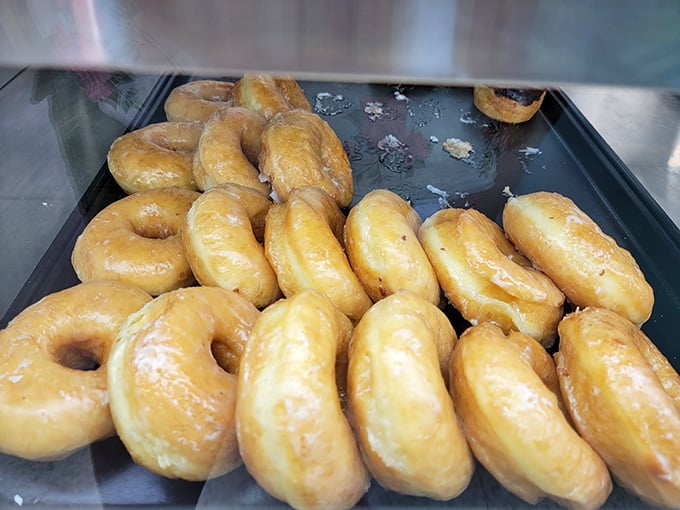 These golden glazed beauties glisten with promise &ndash; the donut equivalent of a perfect sunrise after a long, dark night.