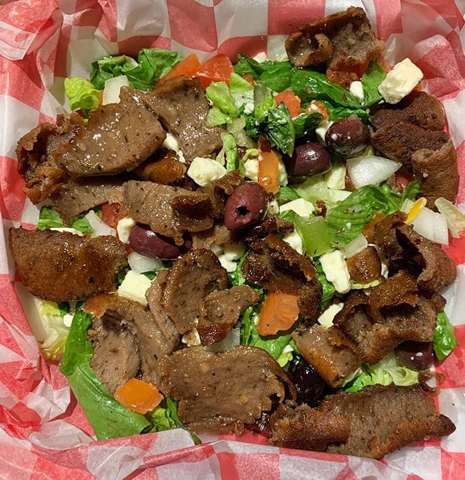 Greek gyro salad: Who knew a salad could be this exciting? Seasoned gyro meat performs a flavor tango with fresh veggies and briny olives.