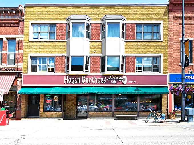 Hogan Brothers Acoustic Cafe, a Northfield institution since 1991, serves up massive sandwiches that have college students and locals lining up daily.