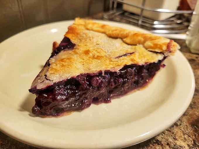 This isn't just dessert&mdash;it's an edible masterpiece. The blueberry pie's perfect balance of sweet-tart filling and flaky crust stops conversation mid-bite.