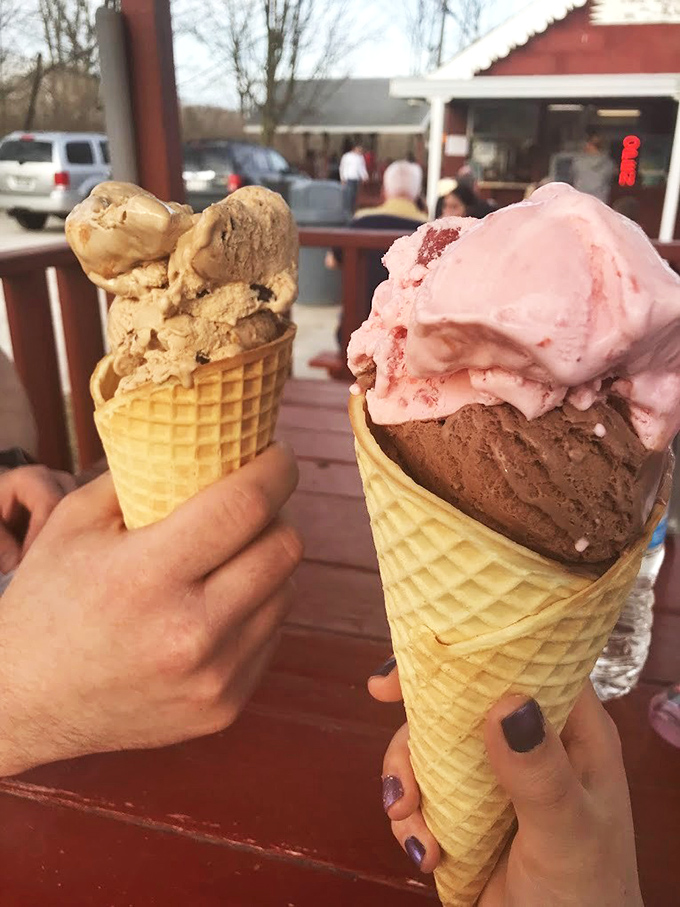Ice cream architecture at its finest &ndash; these towering scoops require strategy, determination, and absolutely zero shame.