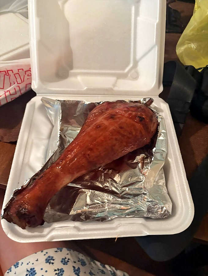 That turkey leg could double as a medieval weapon, but you'll want to use it for eating instead.