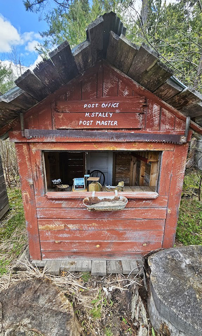 The tiniest post office you'll ever see, where H. Staley once sorted mail that traveled by hoof instead of fiber optic.