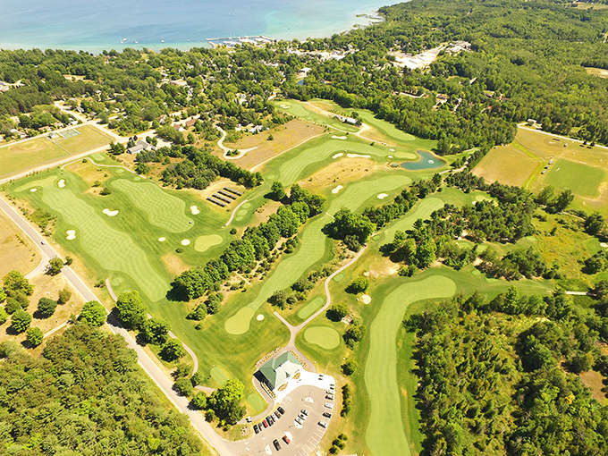 Northport Creek Golf Course proves that even your golf game looks better with Lake Michigan views, though it won't help your putting.