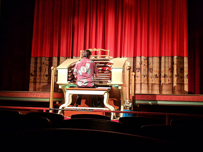 The organist coaxes magic from the keys, transforming silent films into immersive experiences that digital sound can't touch.