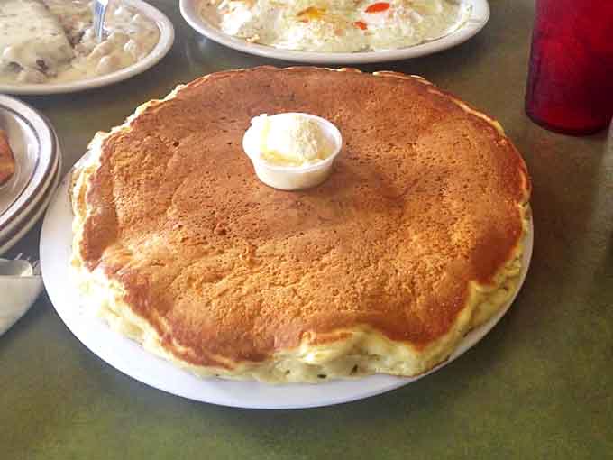 Behold the famous pancake in all its glory &ndash; a golden disc of perfection with butter melting into a heavenly pool that makes syrup application a sacred ritual.