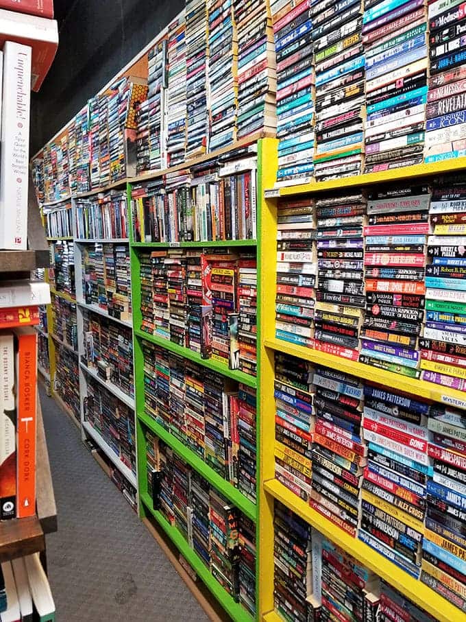 When books are stacked this high and this deep, you know you've found a place that takes reading seriously.