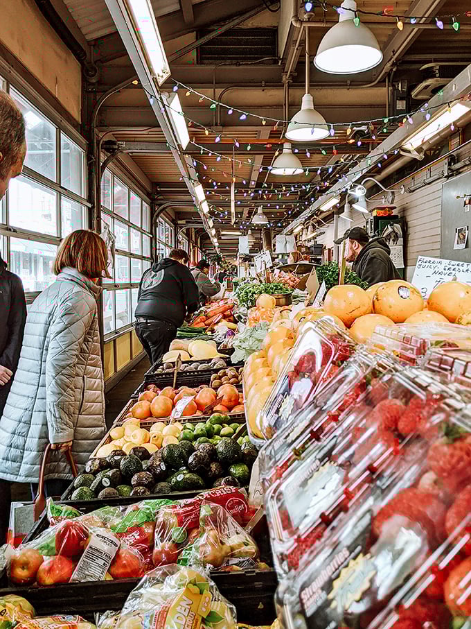 Produce paradise! Findlay's fruit and vegetable vendors create edible rainbows that make grocery store offerings look like pale imitations.