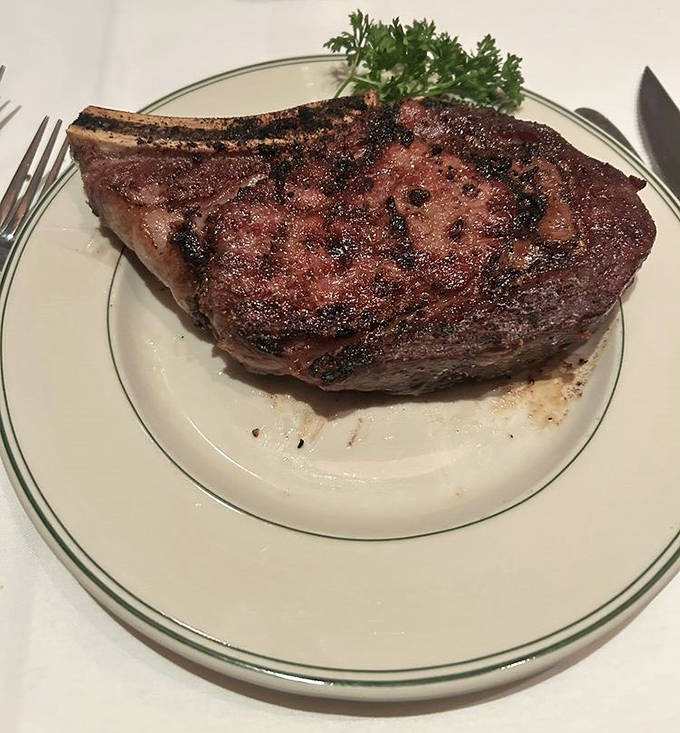 This isn't just a steak, it's a revelation &ndash; perfectly seared ribeye topped with saut&eacute;ed mushrooms that might just ruin all other steaks for you.