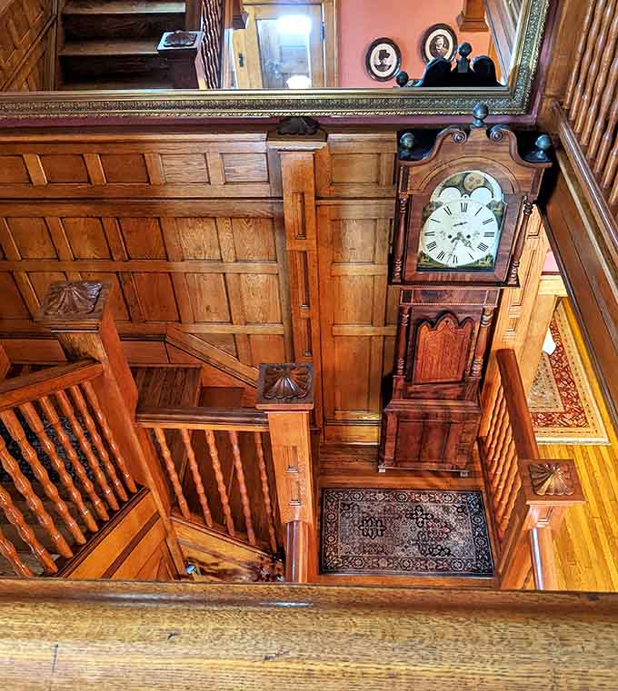 Stairs: This isn't just a staircase&mdash;it's a wooden masterpiece where countless hands have polished the banister to a warm glow over decades.
